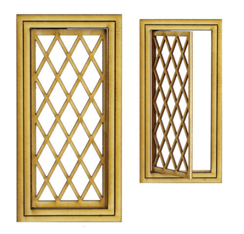 AS2114CW - Casement Window, Diamond Design
