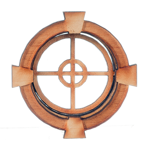 AS2149WKEY - Round Working Window, Gothic Design with Keystone Trim