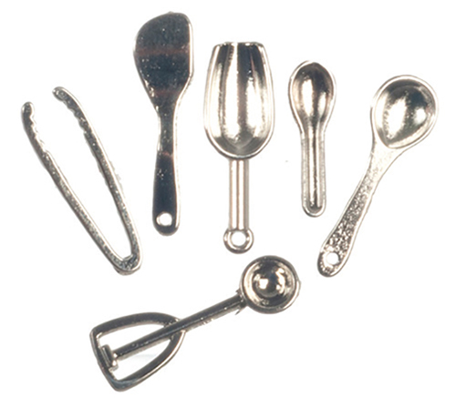 AZG8225 - Silver Kitchen Utensils/6