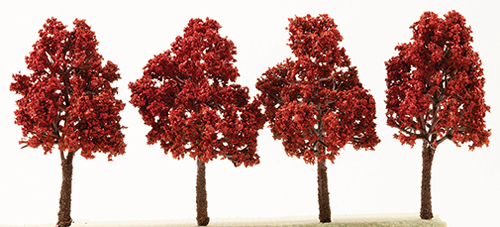 CA6005 - 3 Inch Maroon Japanese Maple Tree with Textured Trunk, 4pk