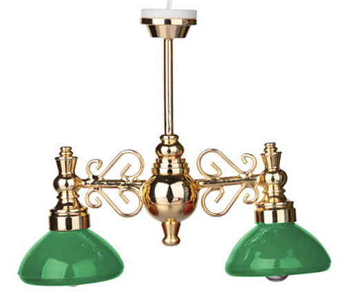 HW2556 - Discontinued: Snooker Table Lamp, Green Shade