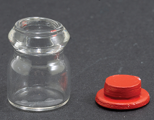 IM65731 - Glass Jar with Red Lid ()