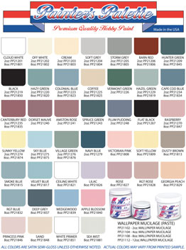 PP100 - .Painters Palette Paint Sample Sheet