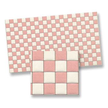 WM24013 - Tile: Pink & White Square, 1/24, 1 Piece